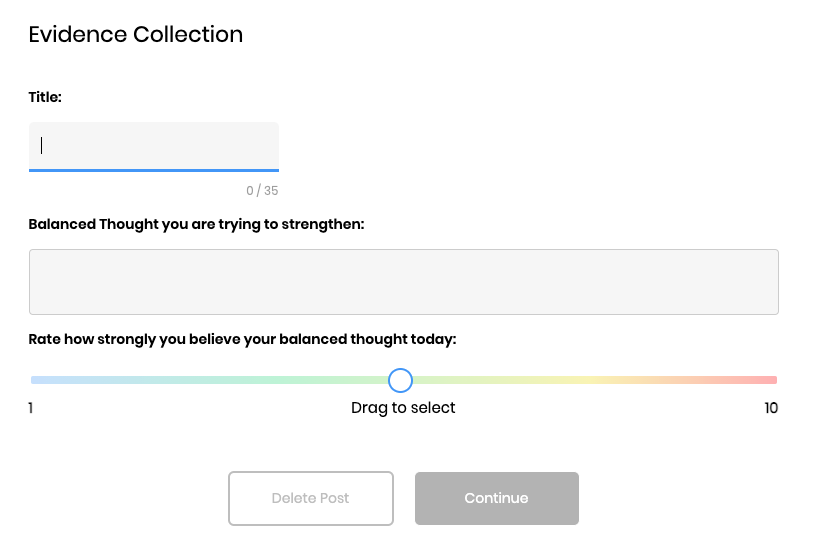 Complete an Evidence exercise – Tranquility